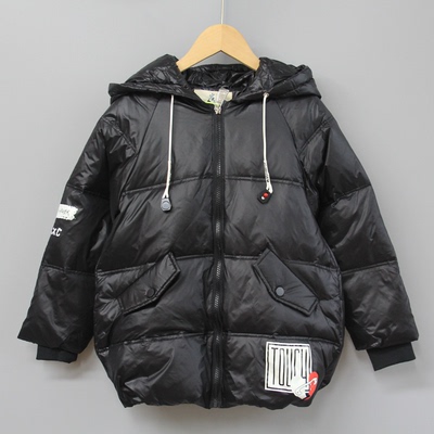 D-宫系列120冬 品牌童装折扣/带帽羽绒服外套中厚21605黑