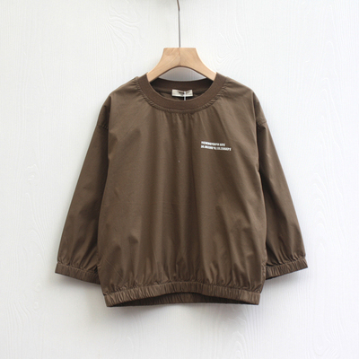 衣系列120春装 品牌折扣童装/儿童纯棉套头长袖卫衣03269军绿