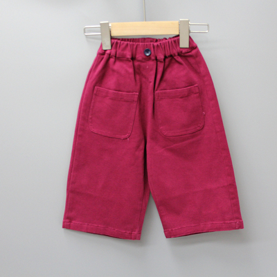 Y-又xi家100/110春秋 品牌童装折扣/儿童休闲直筒长裤23332玫红
