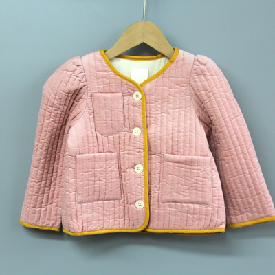 Y安系列80-100秋冬  品牌童装折扣/小童加绒纯棉开衫外套01043粉