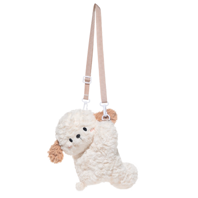 捉趣可爱毛绒小狗公仔单肩斜挂包