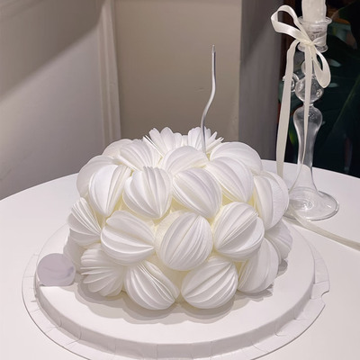 白色花瓣糯米纸蛋糕装饰灯笼果
