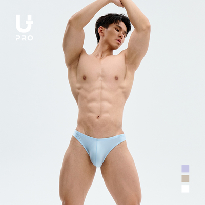 UPRO柚璞透气时尚绸缎光泽男士性感三角内裤刺绣小三角