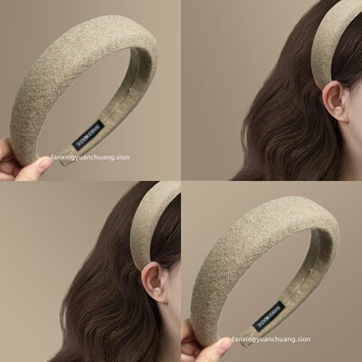 韩版网红复古百搭针织发箍