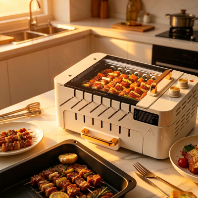 Barbecue machine烧烤盘烤串机烤肉自动旋转烤炉电烧烤炉烧烤机