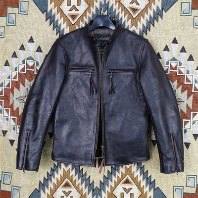 curphey马皮夹克立领J100