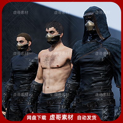 UE4UE5模型 Ravens S1 Assassin 乌鸦反派刺客角色换装含动画模型