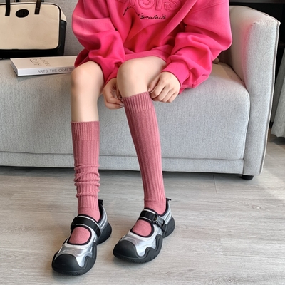 美腿女士全棉粗线小腿袜