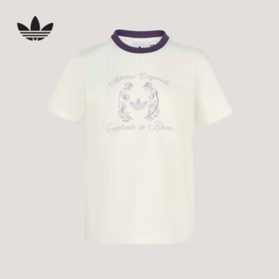 阿迪达斯三叶草运动短袖女2026夏季修身圆领透气T恤KY5734 KY5735
