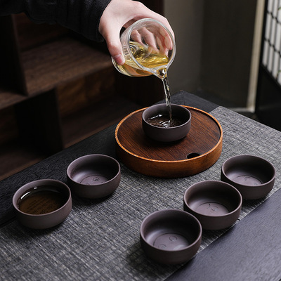60ml紫砂哈哈哈杯子40ml粗陶哈哈哈杯子创意笑里藏刀茶杯水杯单杯