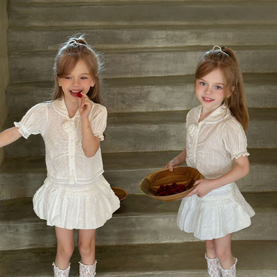 Buendia月见白芷芭蕾风蕾丝套装