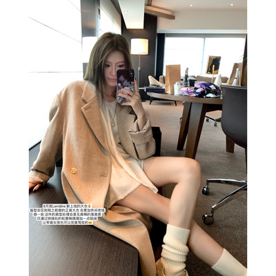 WANANTONG 极简老钱 Lem@ire24新季羊毛大衣中长款外套女秋冬