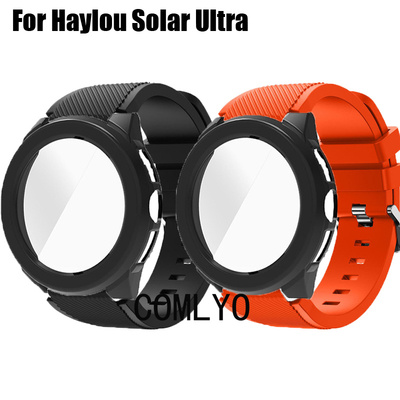 适用Haylou Solar Ultra手表带保护壳 硅胶柔软运动男女腕带