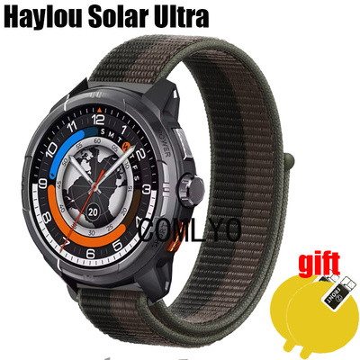 适用Haylou Solar Ultra表带尼龙透气排汗运动户外款保护膜