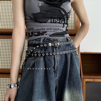 加长！205厘米可以绕2圈铆钉皮带