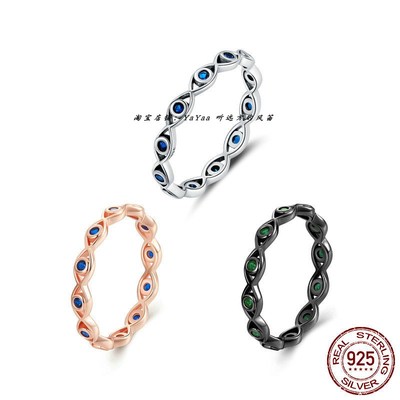 S925纯银evileye恶魔之眼戒指