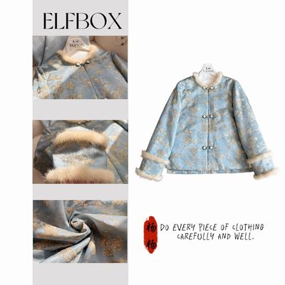 直播推荐《繁花水月》桑蚕丝羊毛冬季气质百搭新中式棉服6791