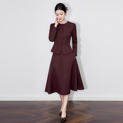 欧洲站2025年秋季新款高端轻奢职业套裙女气质西装套装正式场合