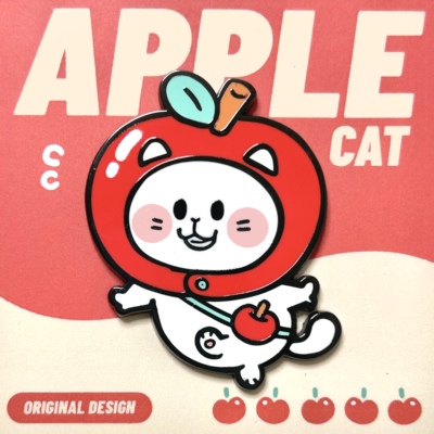 别动小行星|苹果猫原创金属胸针徽章pin磁吸男女潮个性卡通可爱