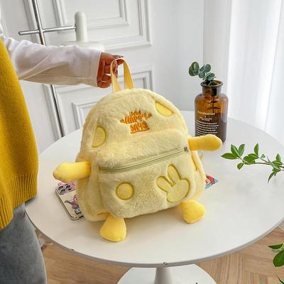 毛绒双肩包新款少女可爱背包