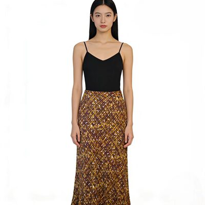 SMSC301 新款时尚优雅气质女士真丝半身裙