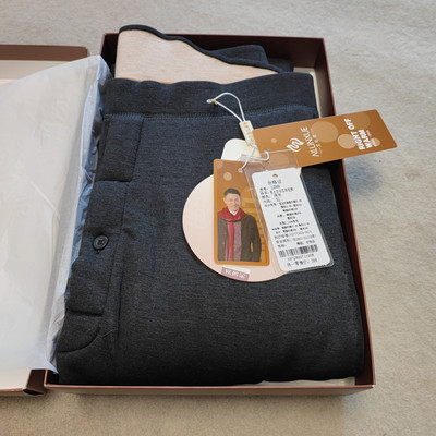 艾伦雪22908男加厚高腰冬季防寒裤大码弹羊毛棉裤巨保暖护膝护腰