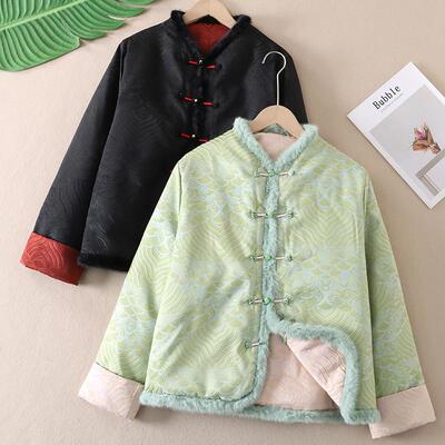 双面穿祥云棉服年轻款高级感