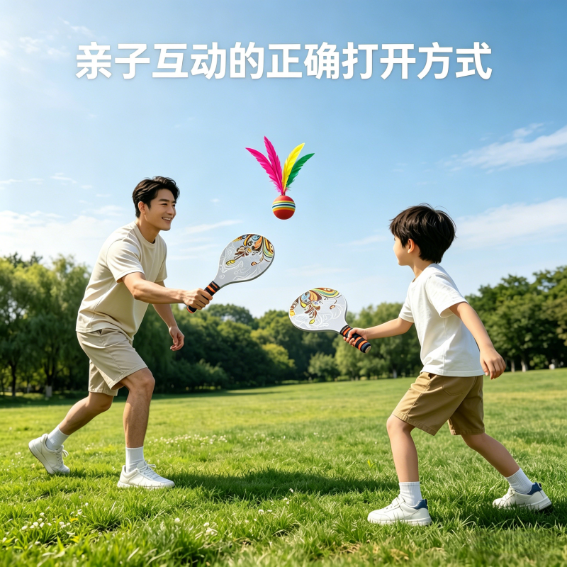 板羽球拍厚实毽球拍室内儿童成人专业板球拍三毛球套装高弹毽子球