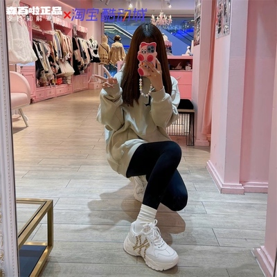 MLB男女休闲增高复古厚底老爹鞋