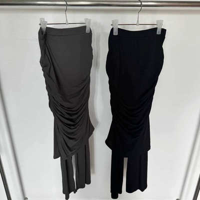 现货打折褶皱遮屁帘弹力打底裤