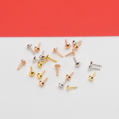 DIY珍珠配件 S925纯银镀白金 T字针 T型针 堵头 通孔珍珠塞制作针