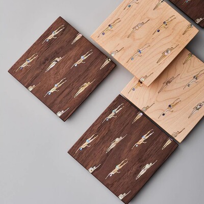 韩国艺术家Somok游泳杯垫送礼