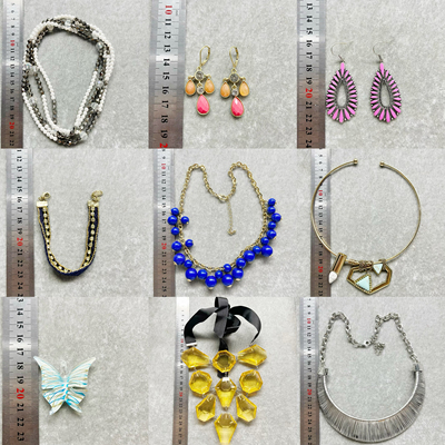 9.19欧美复古饰品出口外贸单女打标素金素银质感项链手链耳环