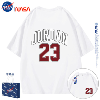 NASA联名重磅短袖T恤男女潮牌纯棉上衣夏季情侣装美式半袖打底衫
