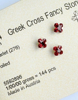 华子4784十字架276绯红美甲钻