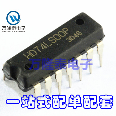 全新进口 HD74LS00P 74LS00 四路2输入正与非门 DIP14直插