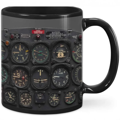 Pilot Indicator Mug飞行员指针陶瓷咖啡马克杯子茶水杯外贸新款