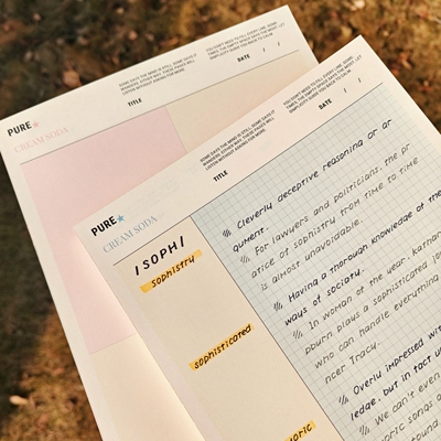 creamsoda奶油苏打拍纸本学习笔记本信纸笔便签文具-简约香蕉系列