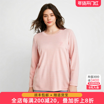 休闲T恤条纹宽松时尚