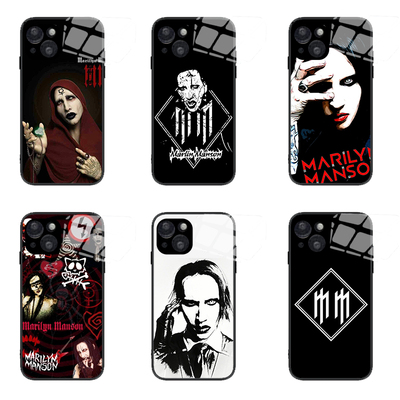 Marilyn Manson玛丽莲曼森手机壳适用苹果15华为mate60小米红米一加oppo三星2425iPhone16promax保护套