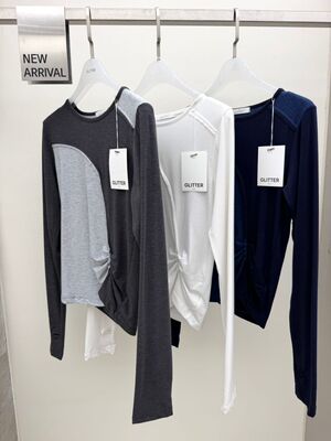 GLITTER韩国正品东大门26秋新款时尚百搭长袖T恤女