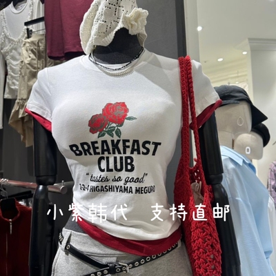 RARE CLOSE-T韩国东大门代购2026春夏女装新款字母短袖T恤女