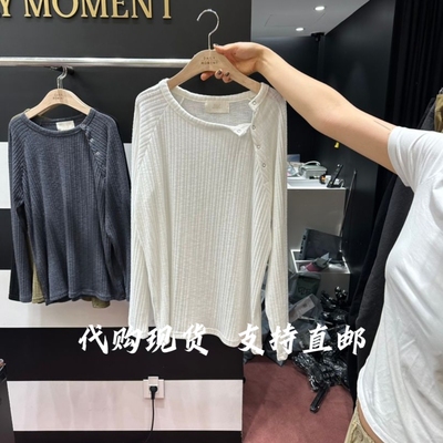 DAILY MOMEN韩国东大门2026秋季新款女装纯色圆领长袖T恤女