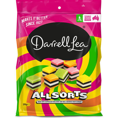 Darrell Lea Allsorts Liquorice 270g 混合甘草味糖果 澳洲代购
