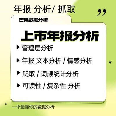 上市公司年报MDA管理层讨论文本情感词频统计分析语调可读性分析