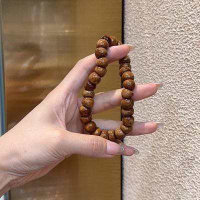 库克蒜瓣大肠12mm单圈文玩手持盘完佛珠念珠手链饰品