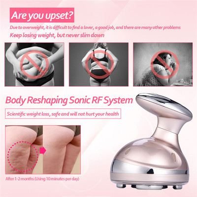 RF Ultrasonic Slimming Massager LED Fat Burner Skin Beauty