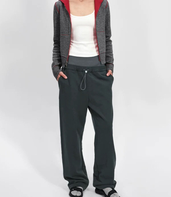 RARELY 散步系列双腰头宽松廓型落档卫裤(圣诞新年限定款)