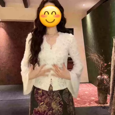 AVLINVA【花漓】国风蕾丝花边打底衫2025新款内搭长袖T恤半高领