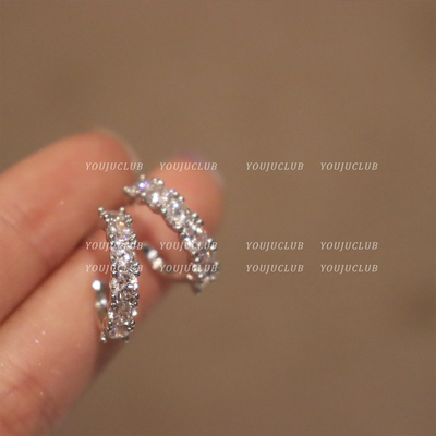 轻奢超闪弧形甜酷冷淡风耳圈